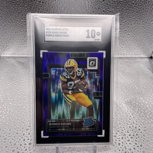 🔥2022 Donruss Optic Purple Shock Prizm Rated Rookie Romeo Doubs 235 SGC ...
