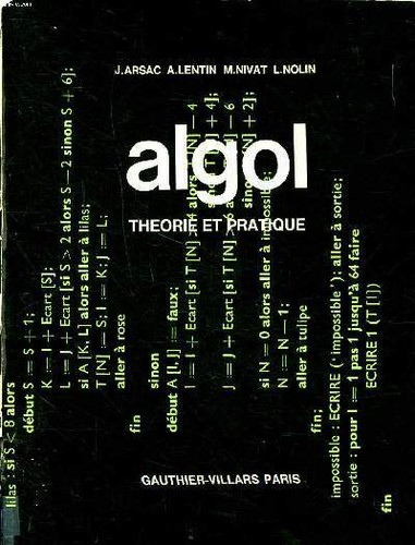 Algol Théorie et pratique - Collectif - 1965 | eBay