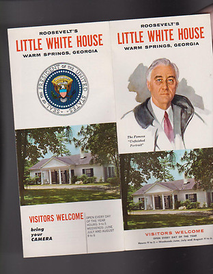 FDR Roosevelt's Little White House Brochure 1960s Warm Springs Georgia ...