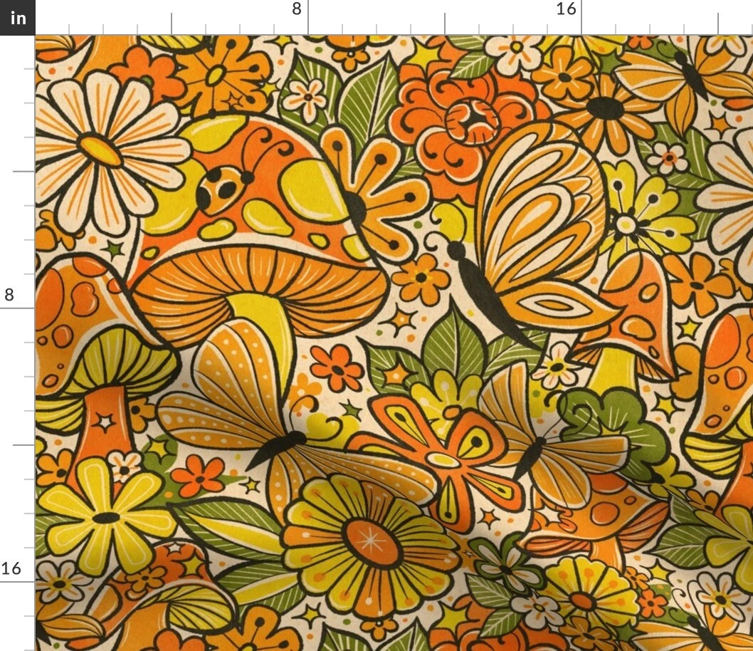 70s Patterns Fabric