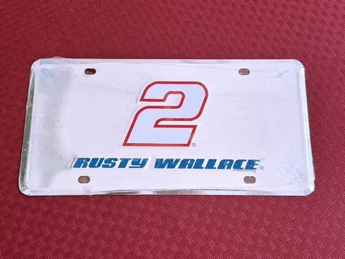 Nascar RUSTY WALLACE #2 Silver METAL License Plate | eBay