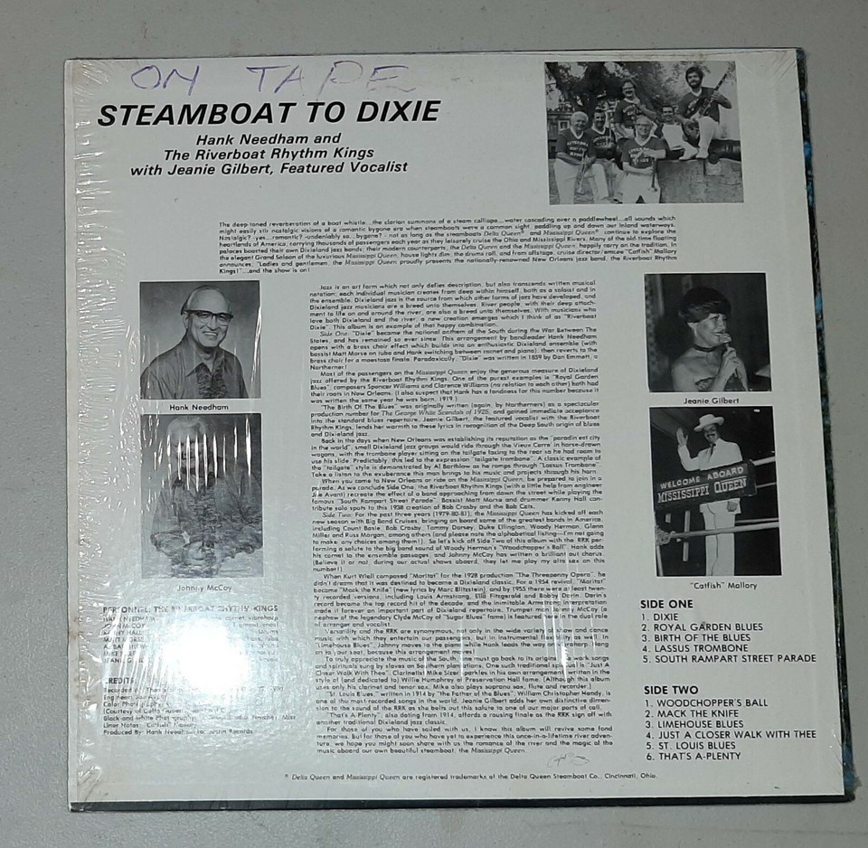 Hank Needham & Riverboat Rhythm Kings Steamboat to Dixie (33 RPM LP ...