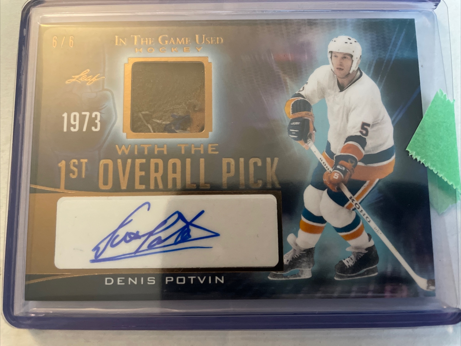 2023 Leaf in the Game Used 1st Overall Pick Denis Potvin 6/6 New York ...