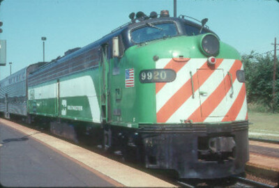 BN 9920 E-9A FRESH (BURLINGTON NORTHERN -METRA) --- Original Slide T2-6 ...