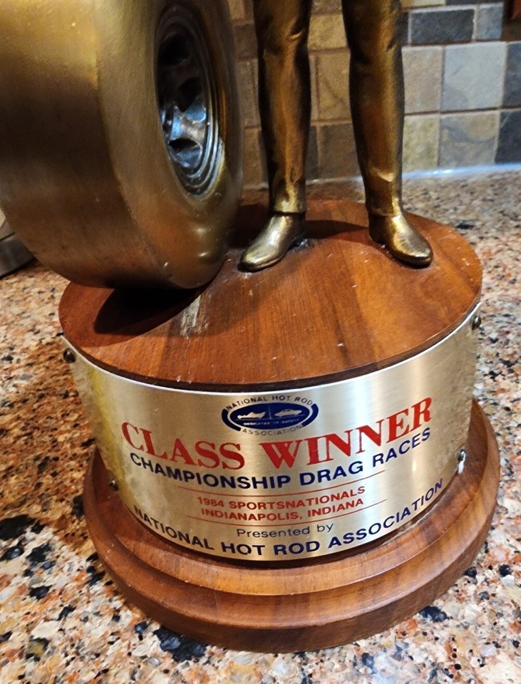 1984 NHRA Wally Class Winner Trophy Sportnationals Indianapolis Warranty