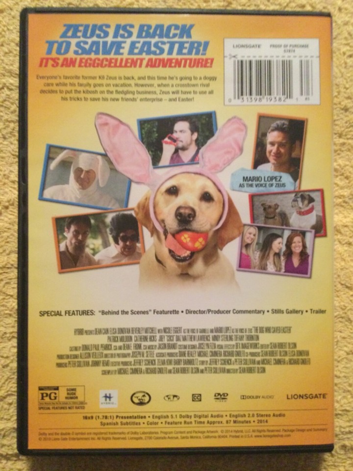The Dog Who Saved Easter - DVD Nicole Eggert,Mario Lopez,Dean Cain ...