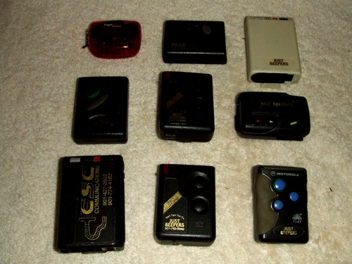 Lot Of 9 Used Vintage Pagers Beepers ~ Parts Or Repairs Only ~ Some ...