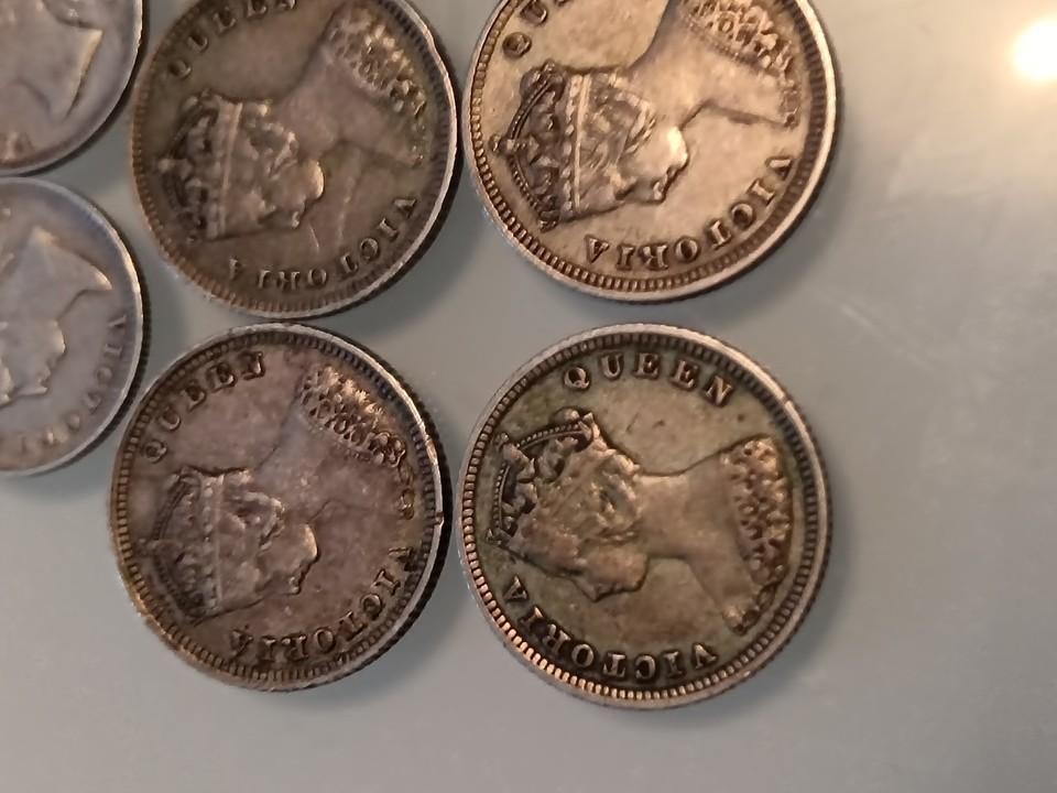 10 cents 6 pieces and 5 cents 2 pieces Hong Kong silver | eBay