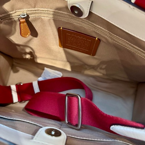 COACH NWT LARGE SMITH TOTE BAG WITH CHERRY PRINT CROSSBODY RED CZ776 | eBay