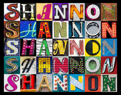 SHANNON Name Poster featuring photos of actual sign letters | eBay