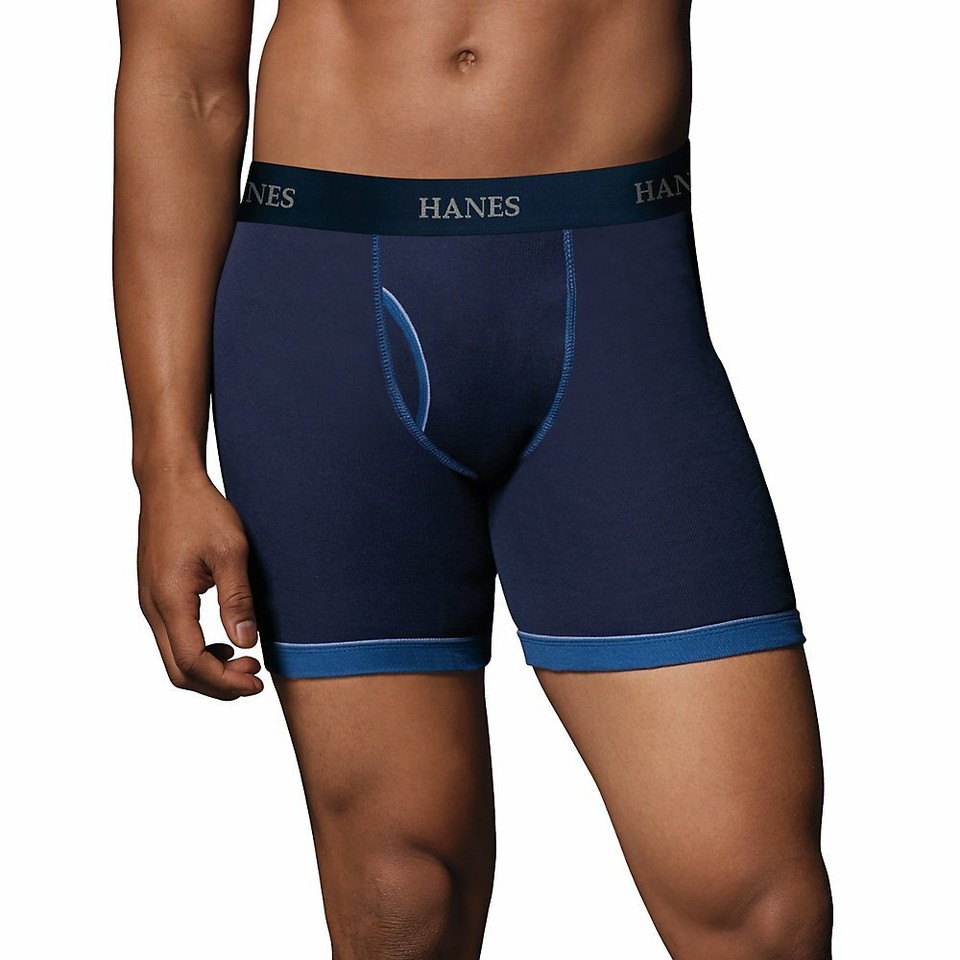 Hanes Men's Tagless Boxer Briefs 10-PACK Underwear S, M, L XL Colors ...