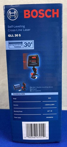 Bosch GLL 30 S Self-Leveling Cross-Line Laser for sale online | eBay