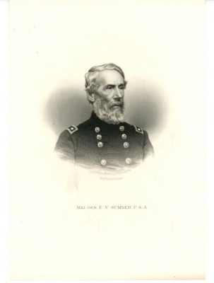 6x9 Original Gravure Union Armée Général Edwin Vose Sumner Par A.H ...