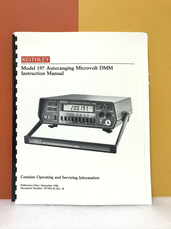 Keithley 197-901-01 Model 197 Autoranging Microvolt DMM Instruction ...