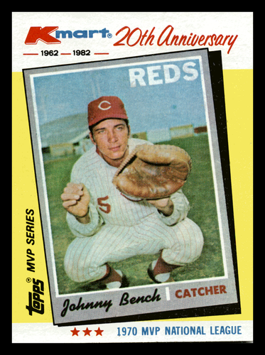 1982 Topps Kmart 20th Anniversary Johnny Bench HOF #18 NM-MINT | eBay