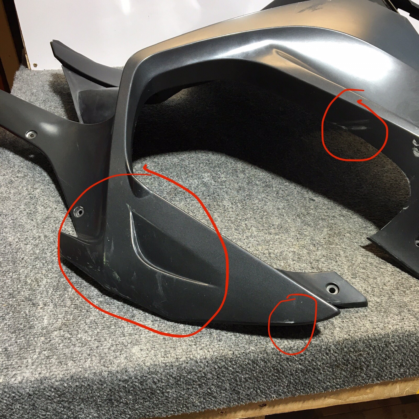 07 BMW R1200RT R1200 POLICE RIGHT SIDE FAIRING LOWER COWL PANEL COVER ...