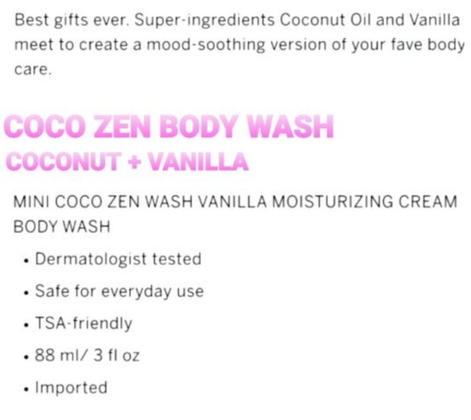 Victoria's Secret PINK COCO Body LOTION or Body WASH Of Choice Travel ...