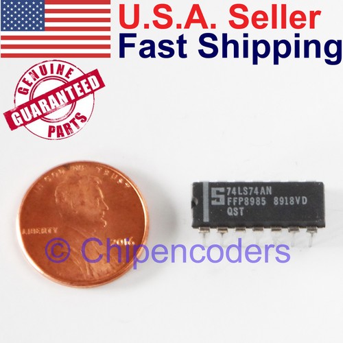 1/5Pcs Signetics 74LS74AN Dual Pos-Edge-Triggered D Flip-Flops w ...