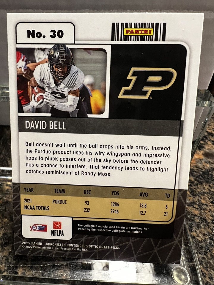 2021 Panini Chronicles Contenders Optic Draft Picks David Bell Rookie ...