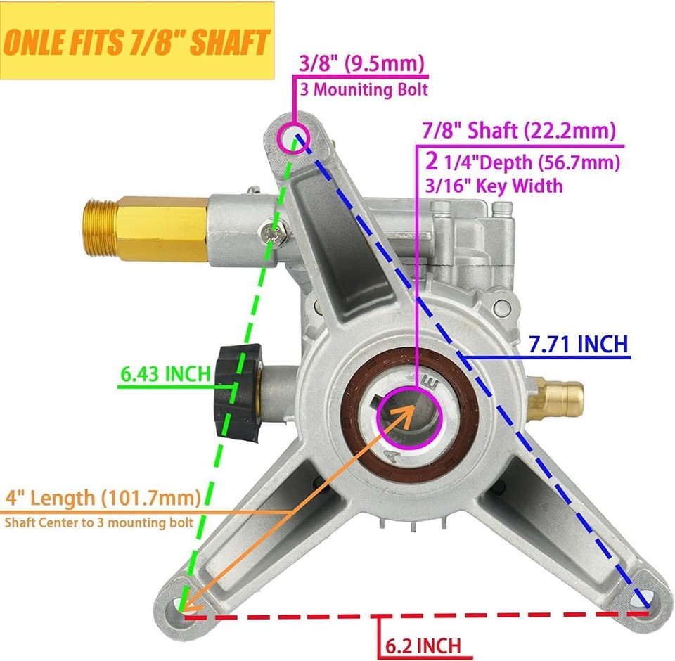 Pressure Washer Pump For Troybilt 020641 020568 020296 020296-0 020488 ...