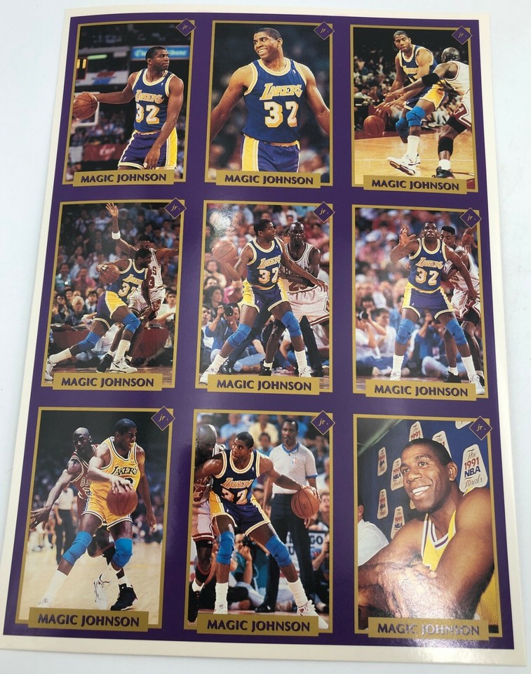 Michael Jordan Chicago Bulls Tuff Stuff Jr Uncut 4 Sheet 36 Basketball ...