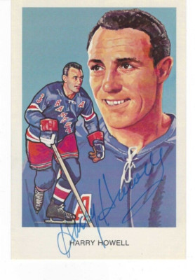 Autographed Signed HARRY HOWELL New York Rangers Picture Postcard Card ...