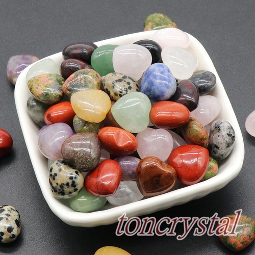 wholesale 500pcs Mini Crystal Love Heart Carved Mix Natural Quartz ...
