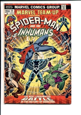 MARVEL TEAM-UP 11 FN-VF SPIDER-MAN INHUMANS 1973 | eBay