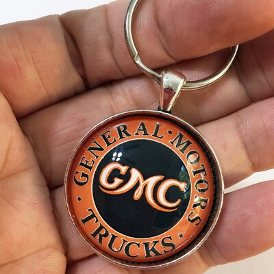 Vintage GMC Trucks General Motors Sign Logo Emblem Orange 1.2" Diameter ...