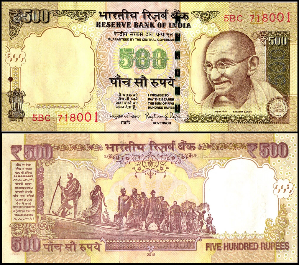 Indian Money 500 Rupees Bundles