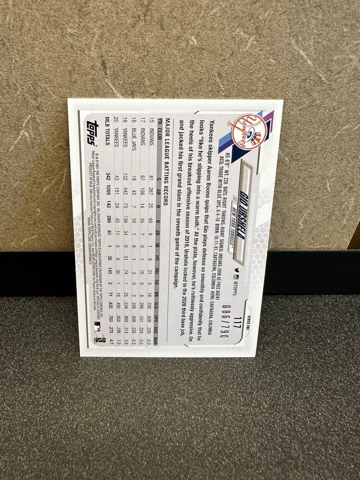 2021 Topps Walmart Foil Board /790 Gio Urshela #117 | eBay