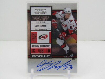 JEFF SKINNER 2010-11 PLAYOFF CONTENDERS SEASON TICKET ROOKIE AUTOGRAPH ...