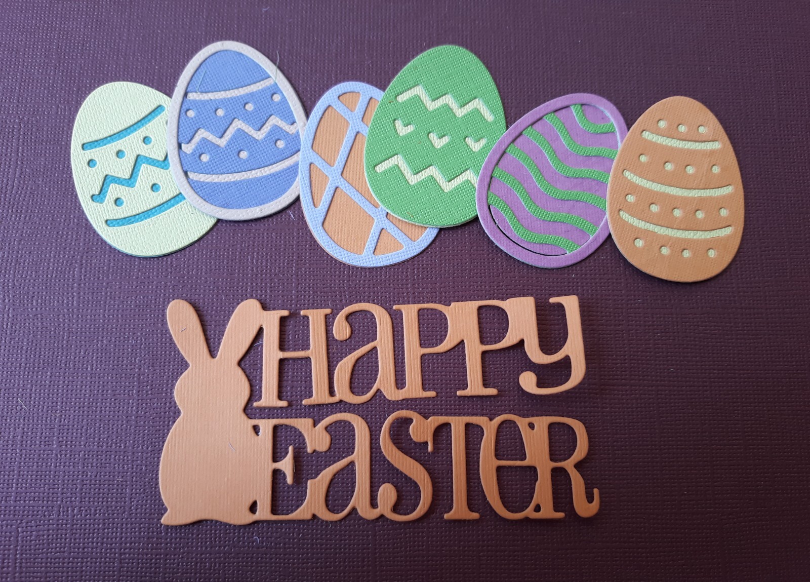 EASTER DIE CUTS FOR CARDMAKING/SCRAPBOOKING ~ 6 EASTER EGGS & 1 HAPPY EASTER | eBay