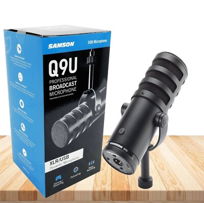 Samson Q9U Professional Dynamic Cardioid Broadcast Microphone USB-C and ...