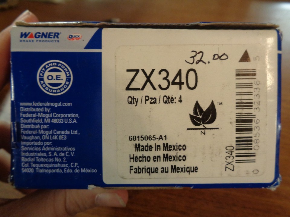 Wagner Brake Pad Kit ZX340 ( DN5074 DS211 B1) | eBay