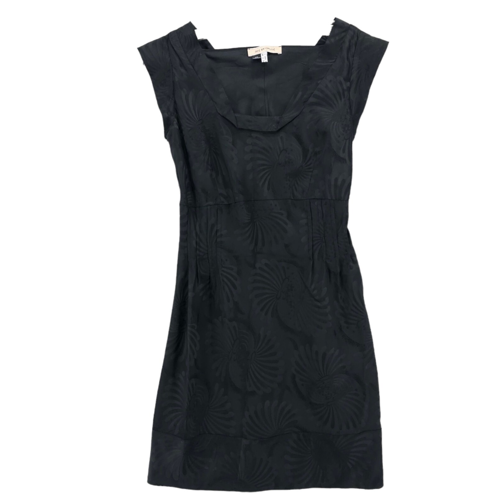 SEE BY CHLOE Black Mini Dress Pattern Size 38 - US 2 - Gem