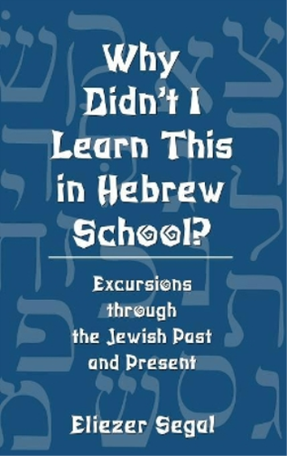 Eliezer Segal Why Didn't I Learn This in Hebrew School? (Relié) 9780765760760 | eBay