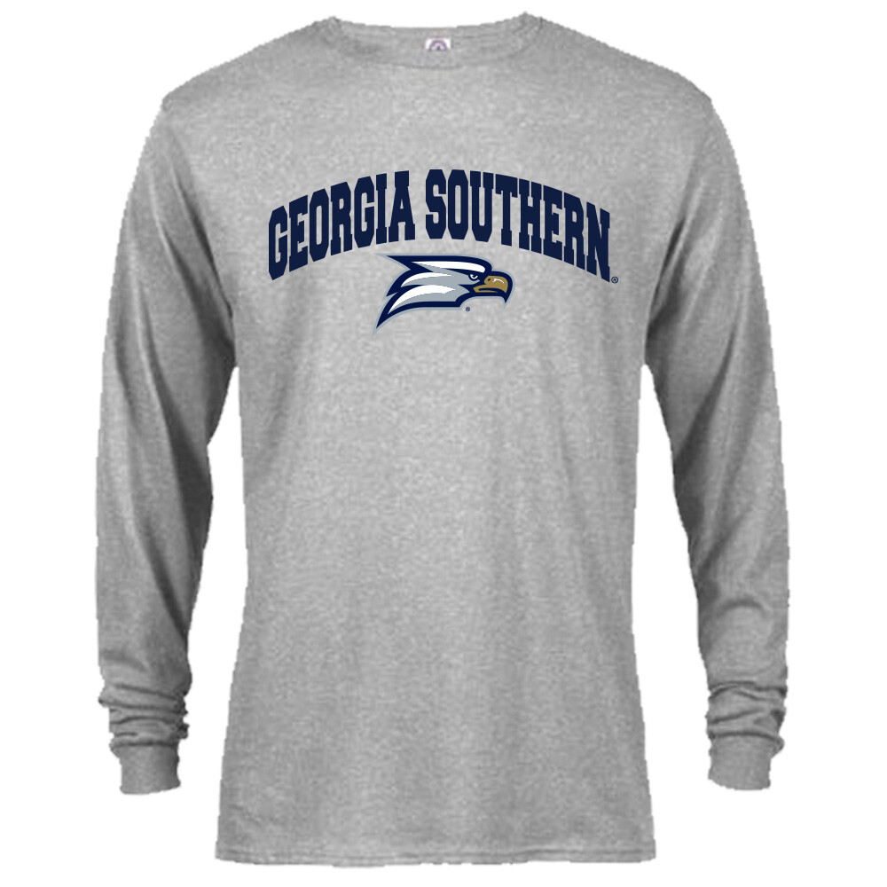 Georgia Southern Eagles GSU Arched Text with Mascot Logo Long Sleeve T ...