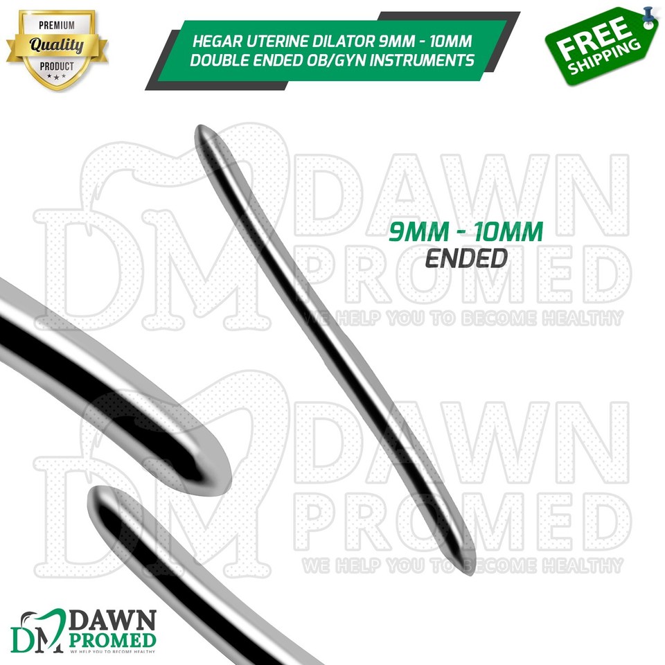 14 Pcs Hegar Uterine Dilator Set Double Ended OB/GYN Instruments German ...