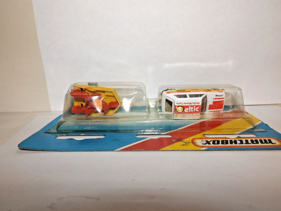 MATCHBOX S/F TWO PACK NO. TP-106-A RENAULT AND MOTORCYCLE TRAILER MIP ...