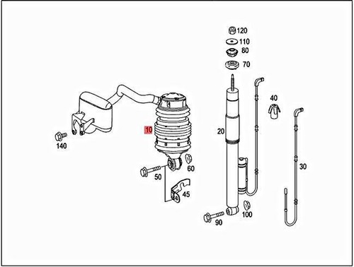 Genuine MERCEDES BBDC C219 S211 Air suspension bellows 2113200725 | eBay