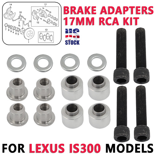 For 01-05 Lexus IS300 Brake Upgrade Kit LS400 Caliper Adapters Supra ...