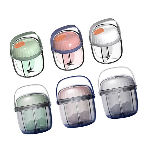 Portable Medicine Tablets Box Rotating Vitamins Dispenser for Long ...