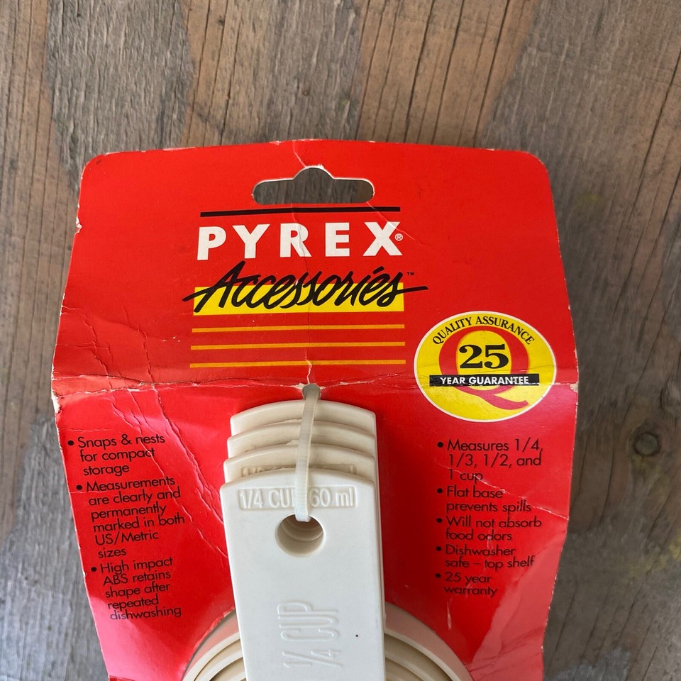 Vintage Pyrex Accessories Kitchen Measuring Cup Set Of 4 Made In USA 1995 | eBay