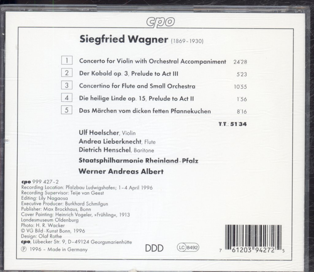 9994272 Staatsphilharmonie Rheinland-Pfalz ∙ Werner Andreas Albert ...