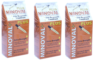 {PACK OF 3} MINOVAL PLUS - HAIR REGROWTH SYSTEM - MINOXIDIL 5% MEN FREE ...