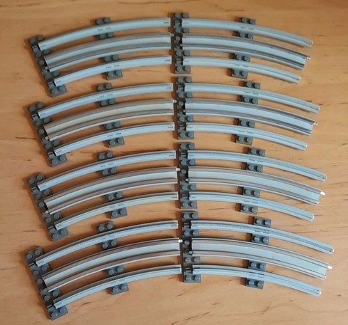 LEGO 12V 7851 & 7855 Curved Electric Rails 12 Volt Train Track Gray ...