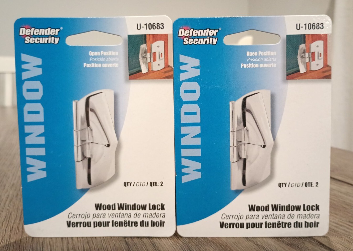 2 Packs Wood Window Flip Lock 1" x 2" Stainless Steel U 10683-L Silver ...