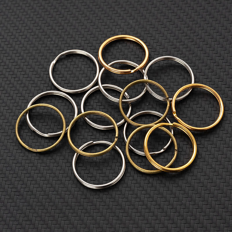 20PCS 25mm Plated Metal Keychain Ring Split Ring Keyfob Key Holder ...
