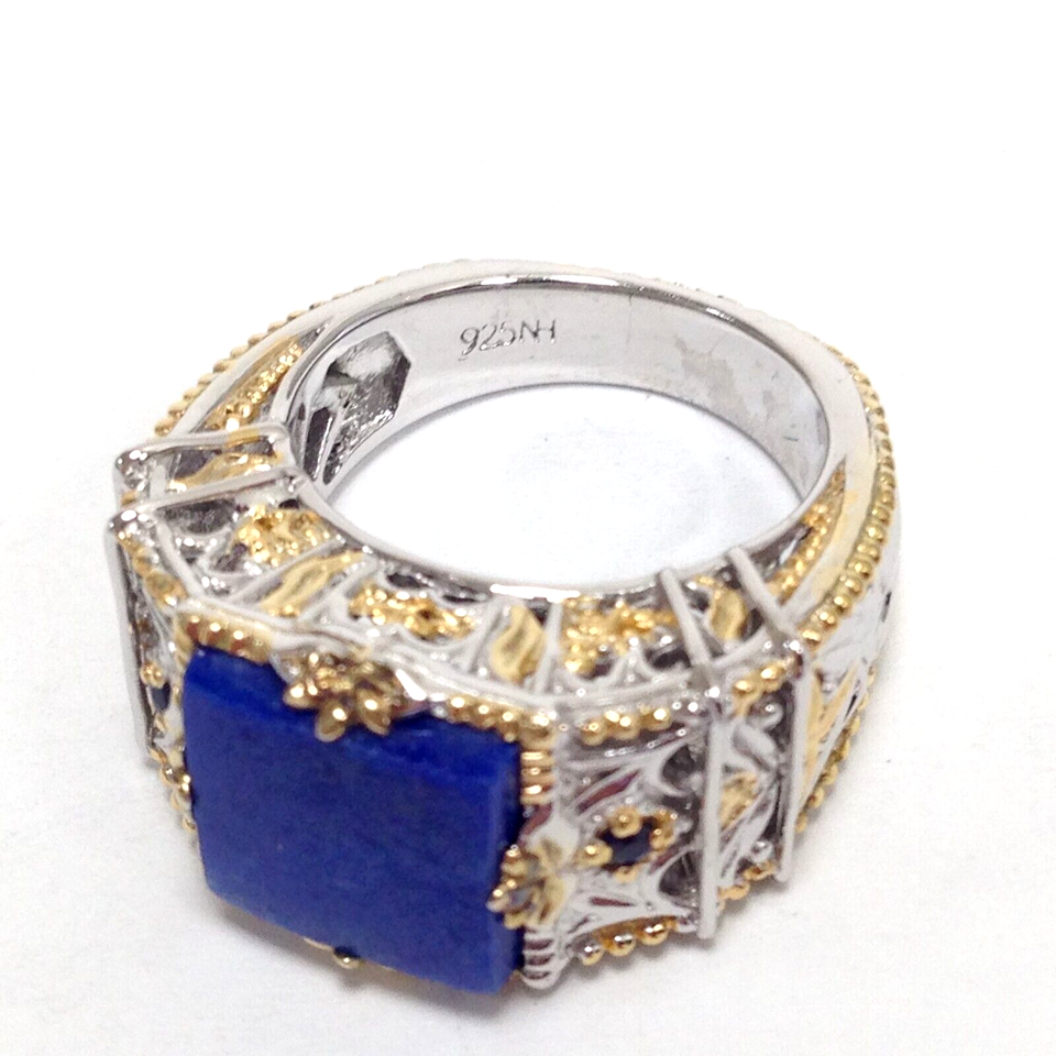 Gems en Vogue Michael Valitutti NH Sterling Silver Lapis Lazuli Ring ...